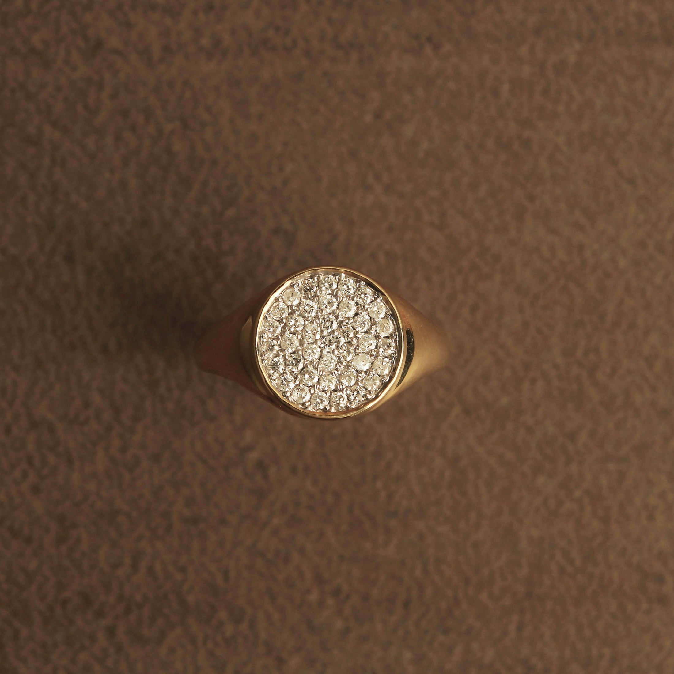 Pavé Diamond Signet Ring – Nyamahjewelry