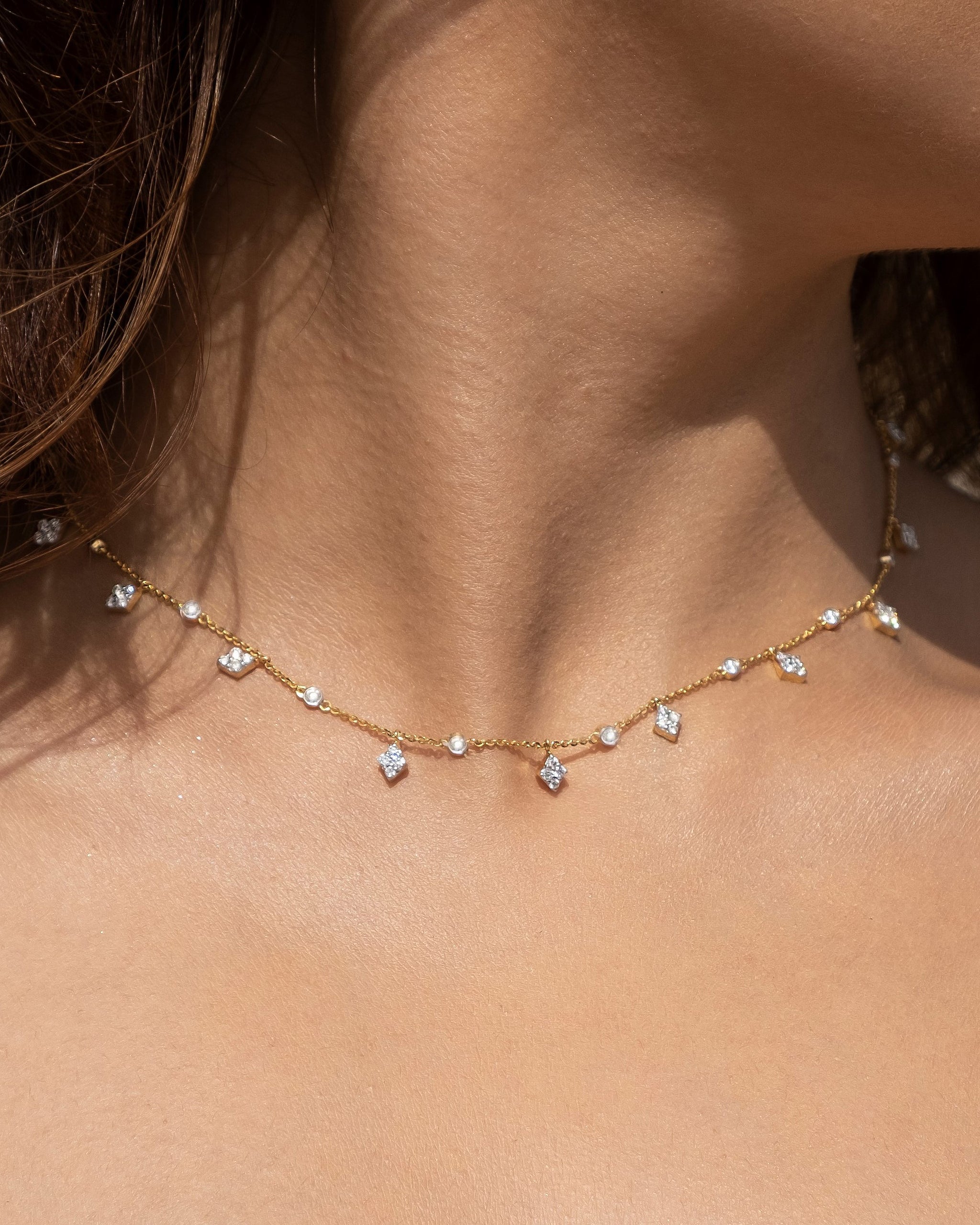 Scattered Diamond Necklace – Nyamahjewelry