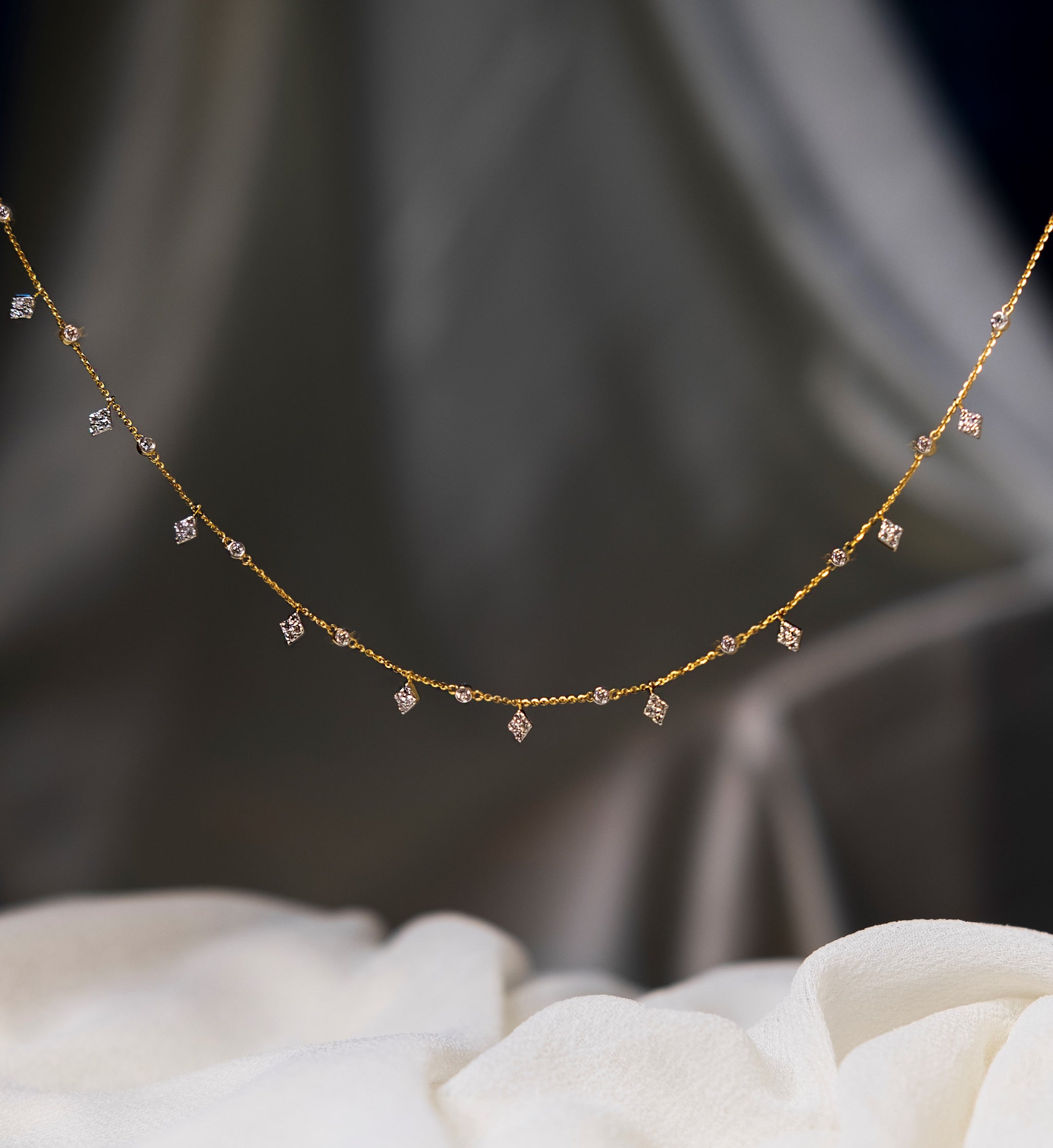 Scattered Diamond Necklace – Nyamahjewelry