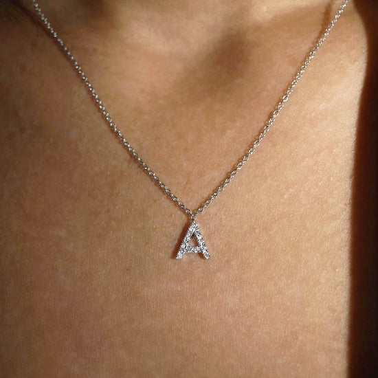 Initial Diamond Necklace – Nyamahjewelry