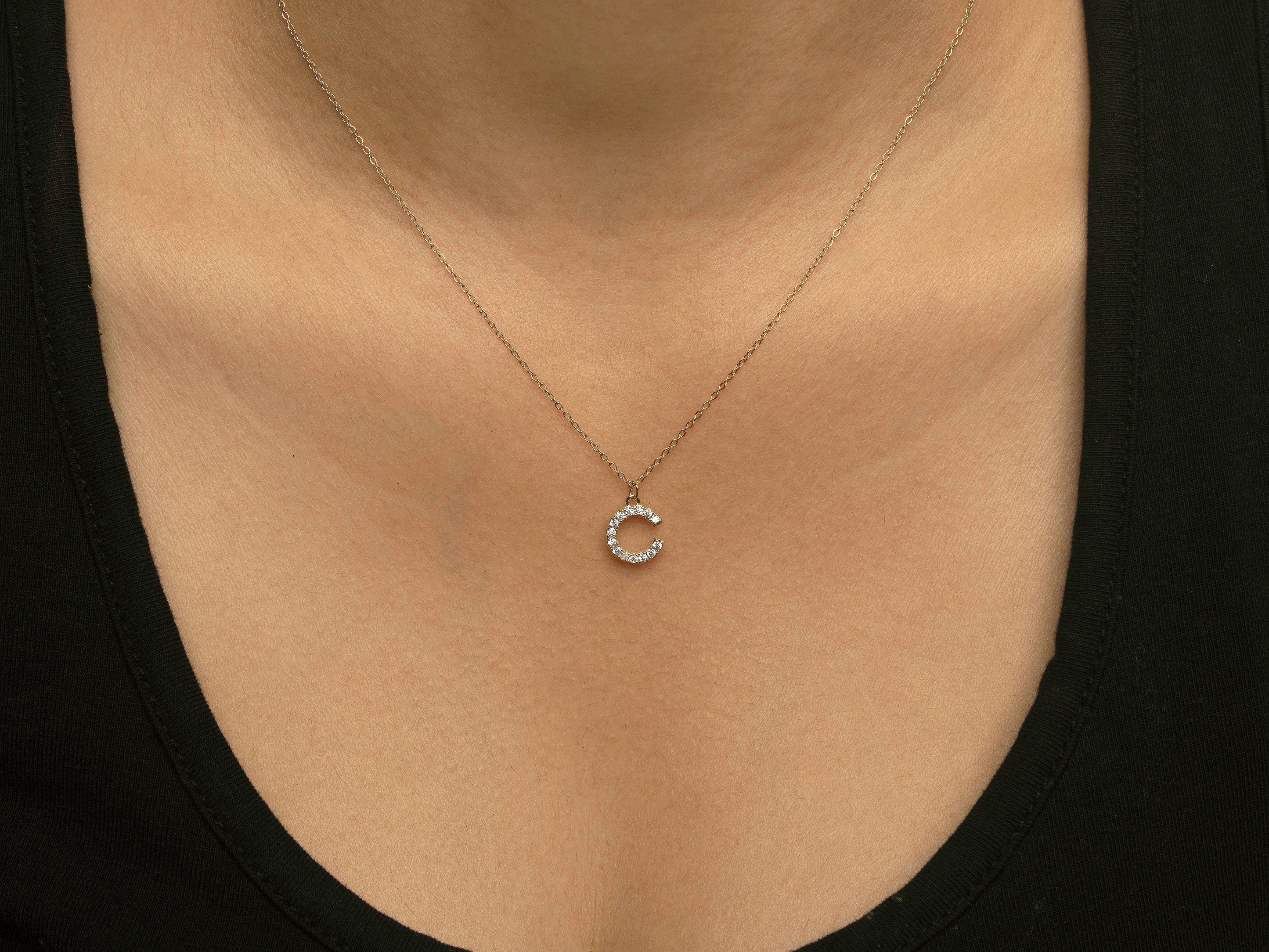 Initial Diamond Necklace – Nyamahjewelry