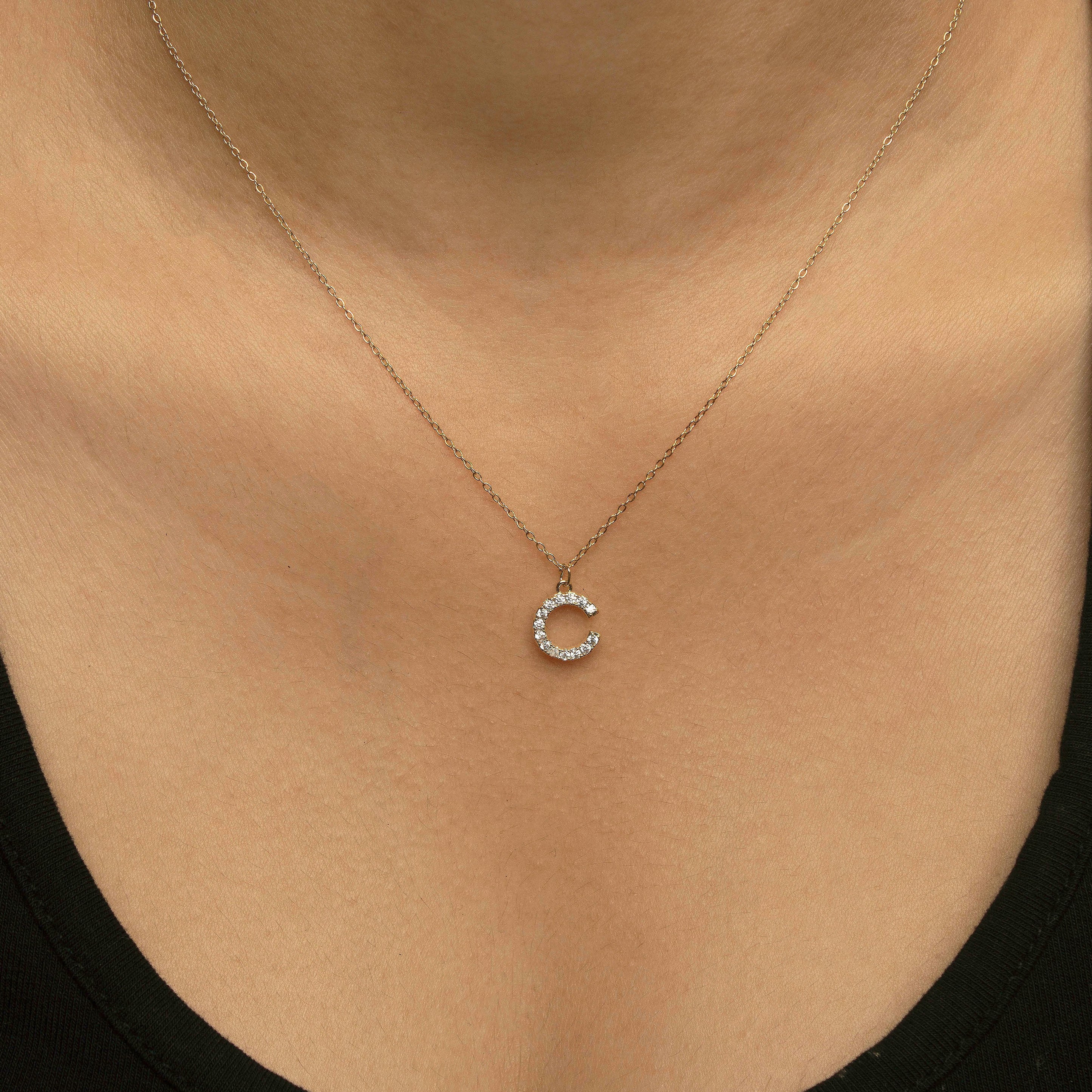 Initial Diamond Necklace – Nyamahjewelry